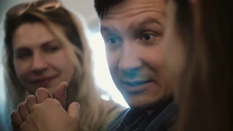 Group of young people flying on the plan... | Stock Video | Pond5