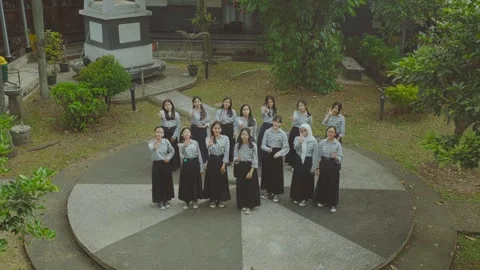 Group of young women in uniforms standin... | Stock Video | Pond5