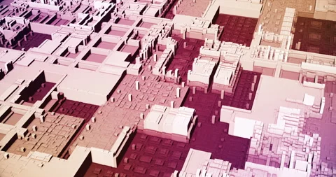 Growing 3D City Animation. Construction ... | Stock Video | Pond5