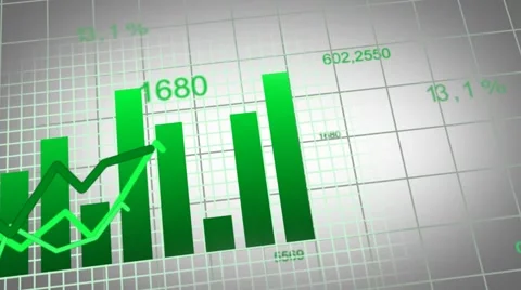 growing charts animation design in green... | Stock Video | Pond5