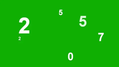 Growing digital numbers green screen mot... | Stock Video | Pond5