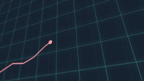 Growing line chart graph animation. Slig... | Stock Video | Pond5