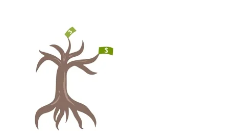 Growing Money tree animation video | Stock Video | Pond5