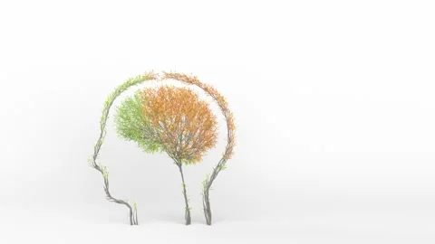 Growing Tree in a shape of human brain i... | Stock Video | Pond5
