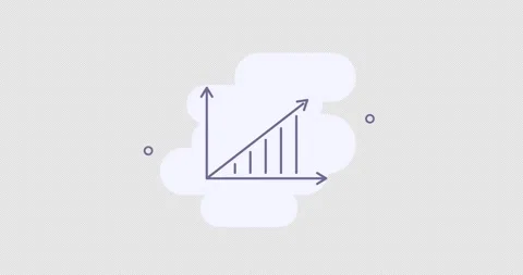 growth chart 2d animated outline icon | Stock Video | Pond5
