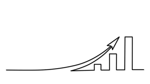 Growth diagram self drawing animation. | Stock Video | Pond5