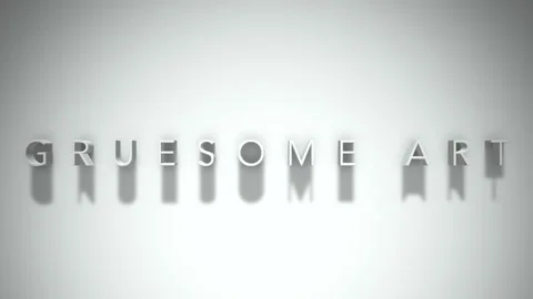 gruesome art 3D title animation white te... | Stock Video | Pond5