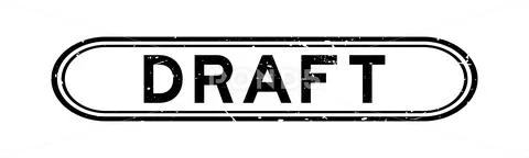 Grunge black draft word rubber seal stamp on white background ~ Clip ...