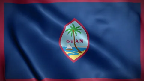 Guam flag background realistic waving in... | Stock Video | Pond5