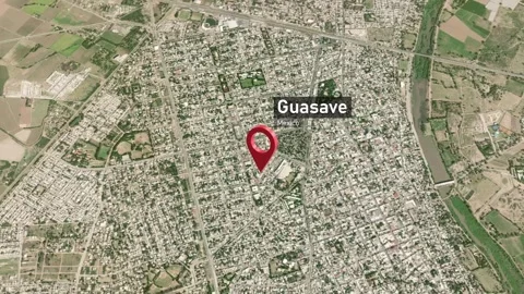 Guasave City Map Zoom (Mexico) from Spac... | Stock Video | Pond5