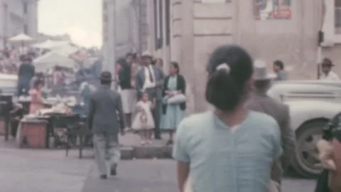 Guatemala City - 1960: People walk throu... | Stock Video | Pond5