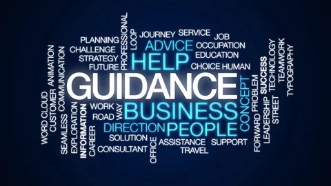 Guidance animated word cloud. Kinetic ty... | Stock Video | Pond5