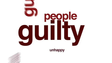 Guilty animated word cloud, text design ... | Stock Video | Pond5