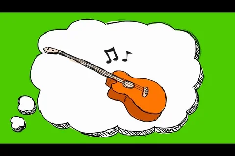 Guitar Acoustic - Hand-Drawn Animation -... | Stock Video | Pond5