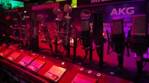 Guitar Center retail store interior micr... | Stock Video | Pond5