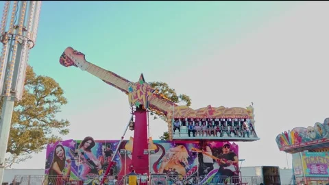 Guitar Swinging Ride at The State Fair P... | Stock Video | Pond5