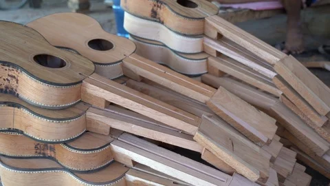 Guitars being made by hand, Mactan, Cebu... | Stock Video | Pond5