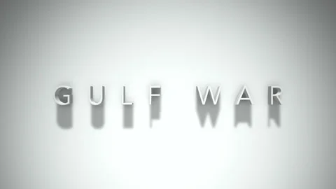 Gulf War 3D title animation with shadows... | Stock Video | Pond5