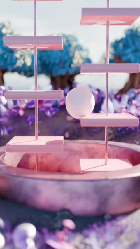 Gumball falling 3D satisfying animation | Stock Video | Pond5