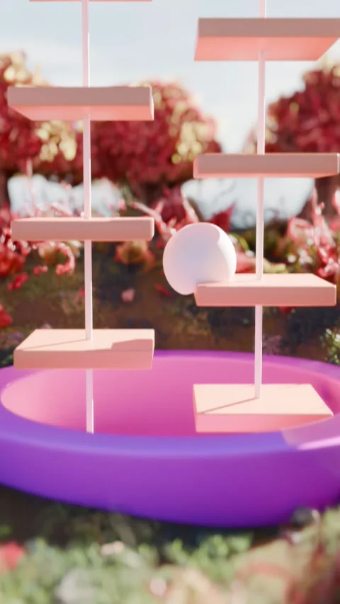 Gumball falling 3D satisfying animation | Stock Video | Pond5