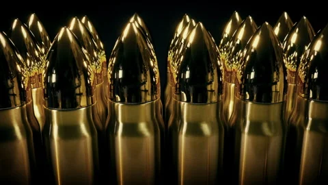 Gun Bullets Moving Shot War Industry Con... | Stock Video | Pond5