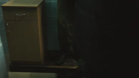 The guy in the army. Army in the winter.... | Stock Video | Pond5