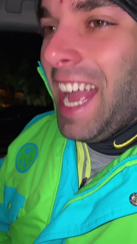 Guy Makes Snot Bubble Disappear, Celebra... | Stock Video | Pond5