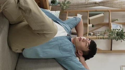 guy stretching body and placing arms beh... | Stock Video | Pond5