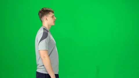 Guy walking on a Green Screen, Chroma Ke... | Stock Video | Pond5