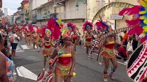 Gwada Carnival on Mardi Gras in Basse-Te... | Stock Video | Pond5