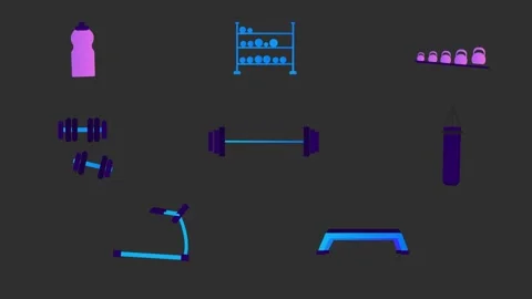 Gym Icons for After Effects ~ After Effects #296617712
