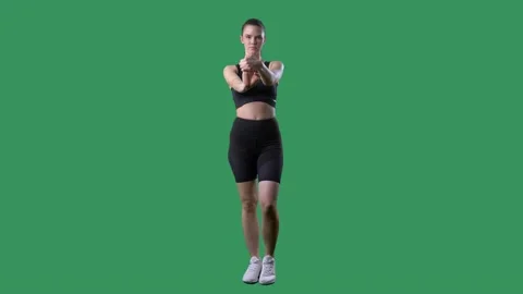 Gym woman arm stretching and wrist rolls... | Stock Video | Pond5