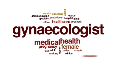 Gynaecologist animated word cloud, text ... | Stock Video | Pond5