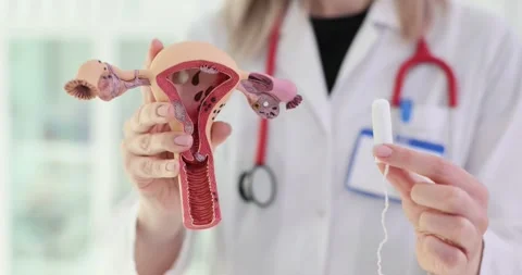 Gynecologist explains the female menstru... | Stock Video | Pond5