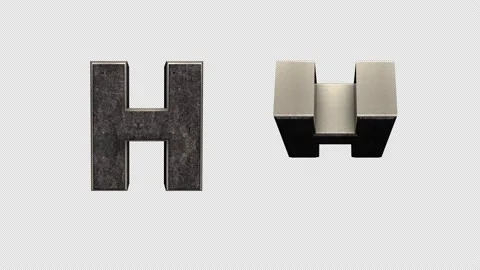 H Letters 3D Animation Font, 2 Version, ... | Stock Video | Pond5