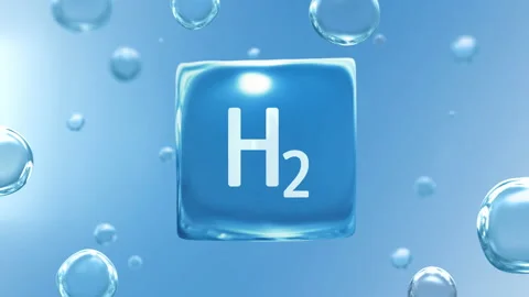 "H2" Hydrogen Water Bubble Cube Infograp... | Stock Video | Pond5