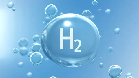 "H2" Hydrogen Water Bubble Infographics ... | Stock Video | Pond5
