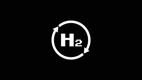 h2 Icon animated Isolated on Black Backg... | Stock Video | Pond5
