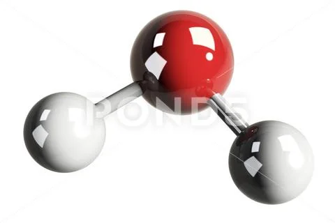 Photograph: H2O 3d render of water molecules ( H2O ) isolated on white ...