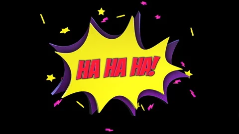 HA HA HA Comic Text and Speech Balloon A... | Stock Video | Pond5