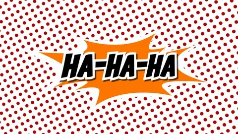 ha-ha-ha - word in speech balloon in com... | Stock Video | Pond5