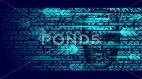 Hacker artificial intelligence robot danger dark face. Cyborg binary code head: Graphic #112588517