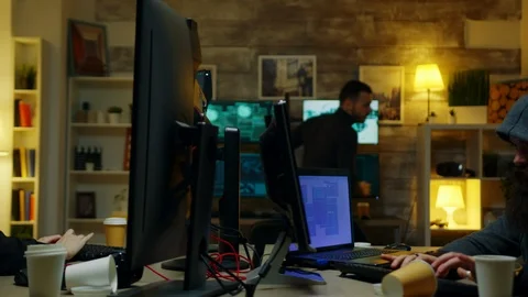 Hacker girl wearing a white mask to hide... | Stock Video | Pond5