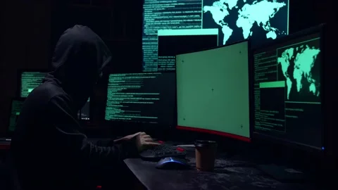 Computer Hacker Green Screen Stock Video Footage | Royalty Free Computer Hacker Green Screen ...