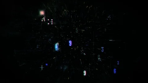 Hacker Space Background with Numbers and... | Stock Video | Pond5