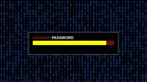 Hacker System Access Abstract Blue Binar... | Stock Video | Pond5