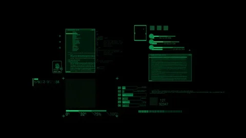 Hacker textures, elements of code and in... | Stock Video | Pond5