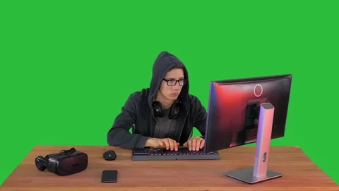 Computer Hacker Green Screen Stock Video Footage | Royalty Free Computer Hacker Green Screen ...