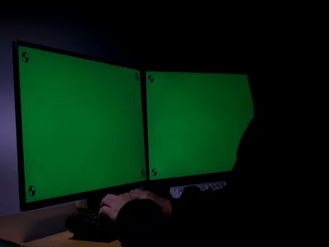Computer Hacker Green Screen Stock Video Footage | Royalty Free Computer Hacker Green Screen ...