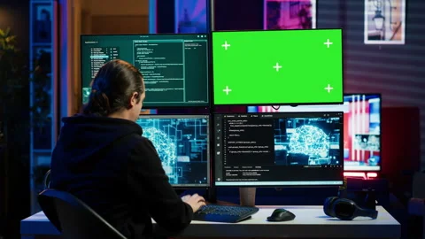 Hacker Green Screen Stock Footage ~ Royalty Free Stock Videos | Pond5